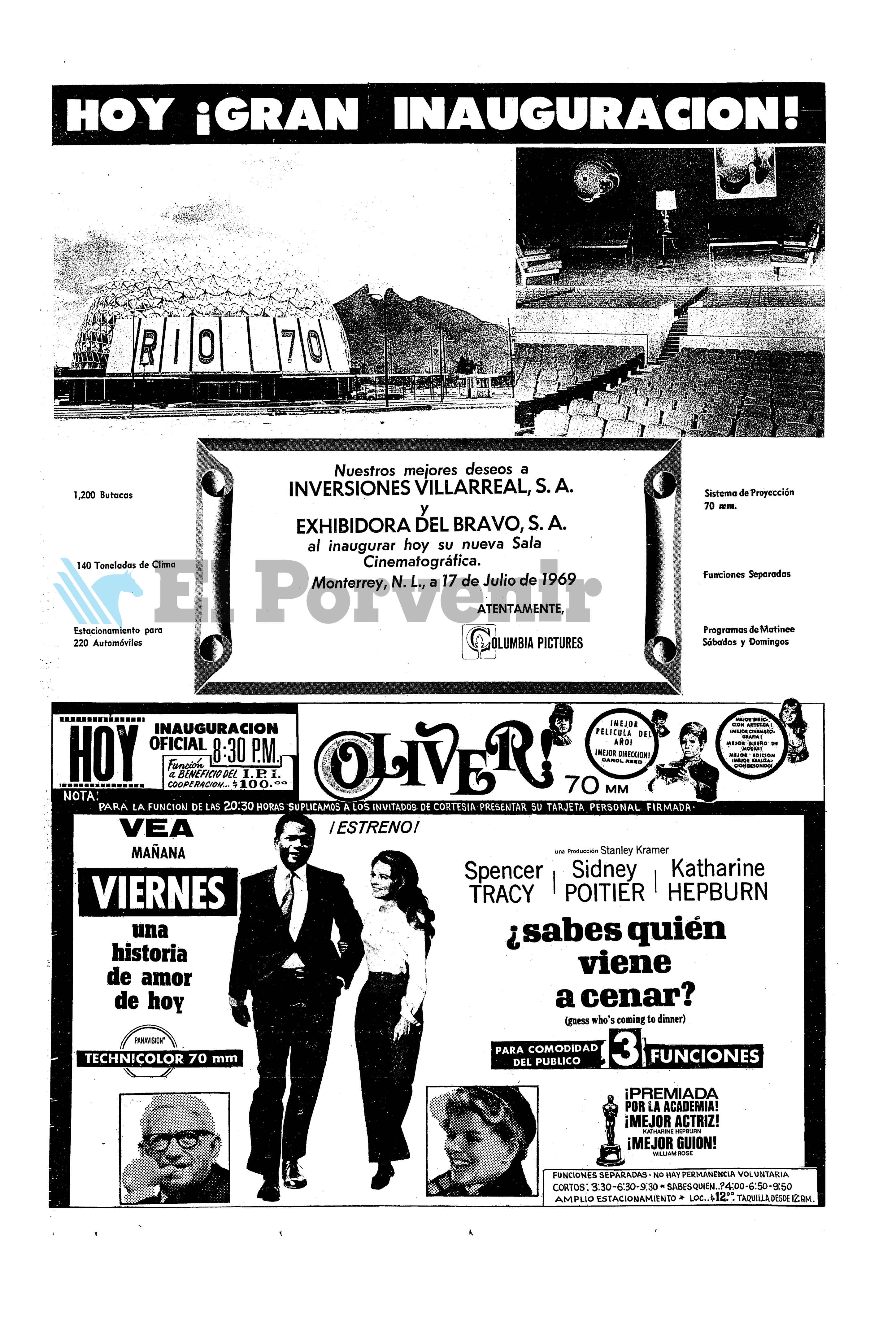 Se inaugura el cine RÍO 70…