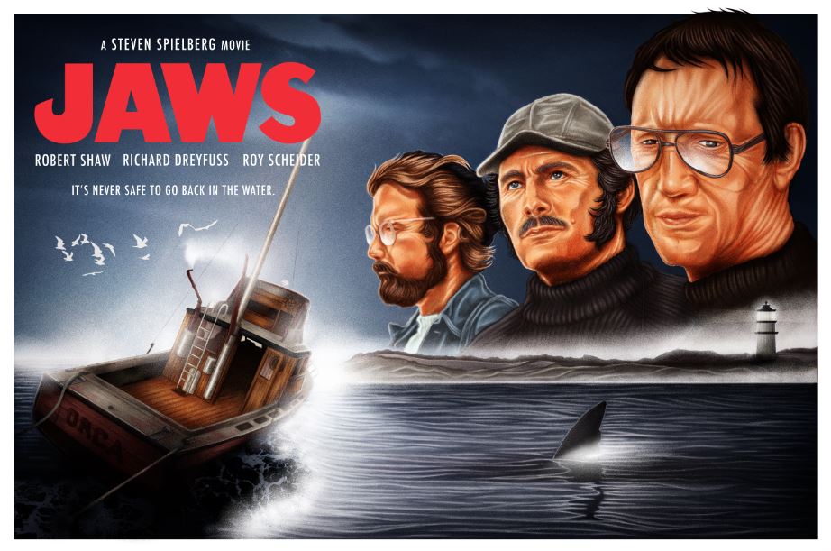 TIBURÓN (Jaws) el clásico de 1975 visto por el arte de hoy